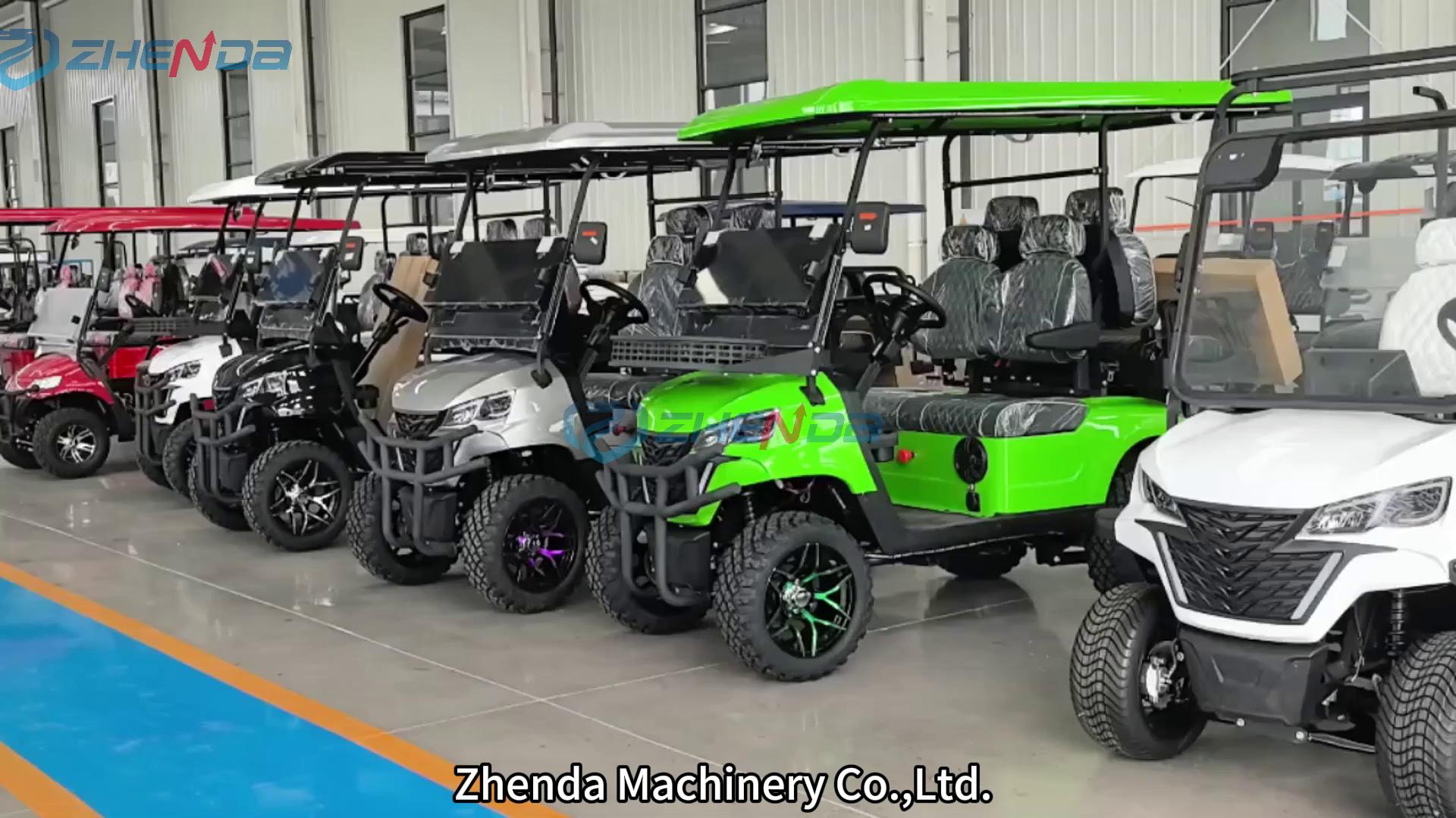 Electric Zhenda Brand Car Golf Chinese 60v Electric Golf Cart Car ...